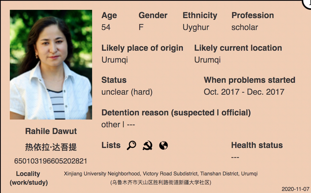 HR 105 Human Rights Advocacy: spotlight on Uyghur scholar Rahile Dawut ...